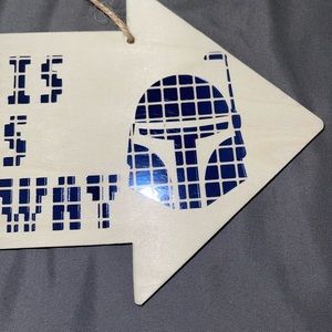 Star Wars | Accents | Star Wars Mandalorian This Is The Way Sign Blue ...